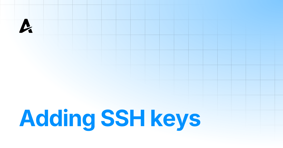 Adding SSH keys | Auterion Documentation