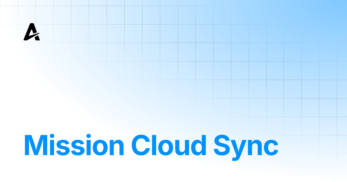 Mission Cloud Sync | Auterion Documentation