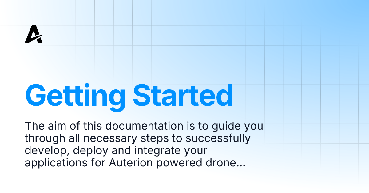 Getting Started | Auterion Documentation