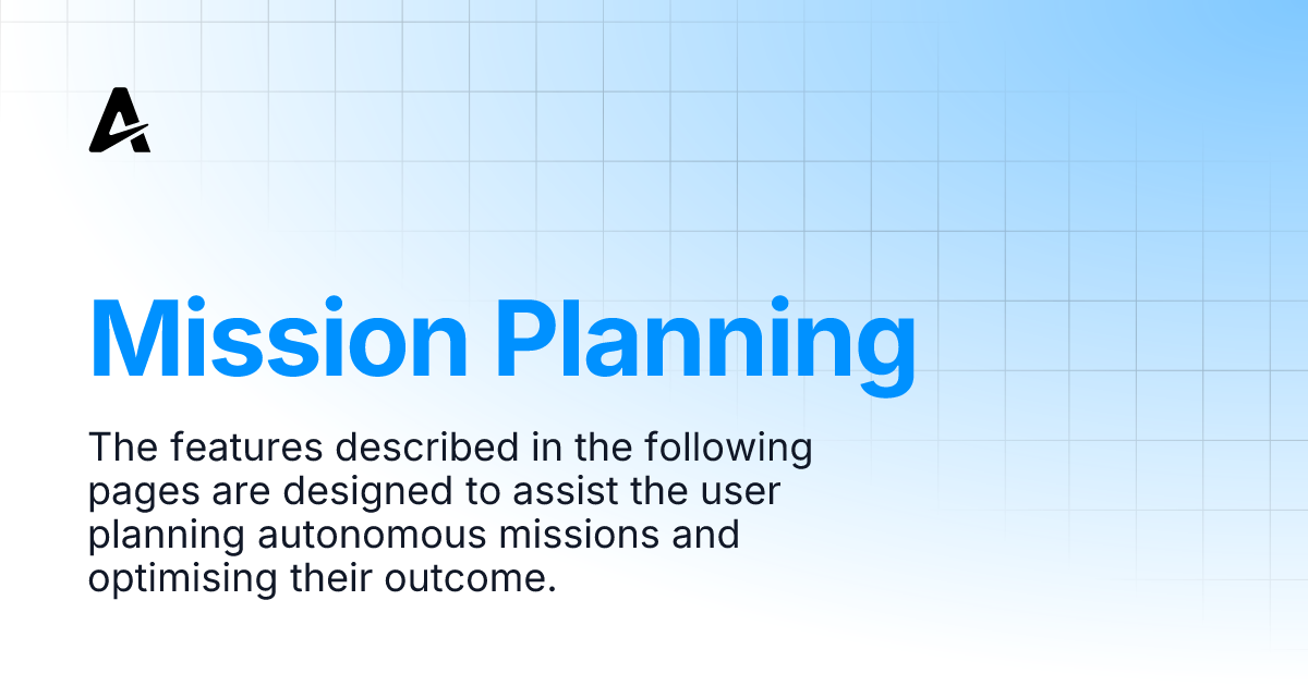Mission Planning | Auterion Documentation