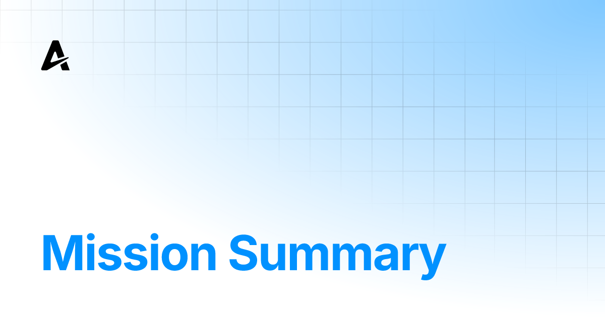 Mission Summary | Auterion Documentation
