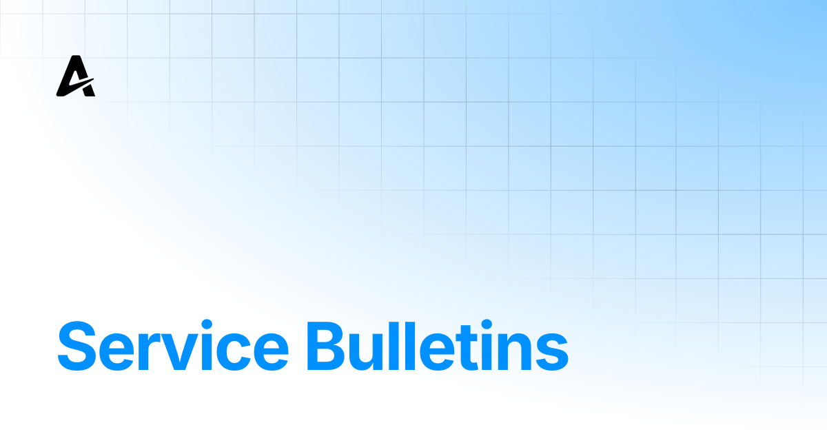 Service Bulletins | Auterion Documentation