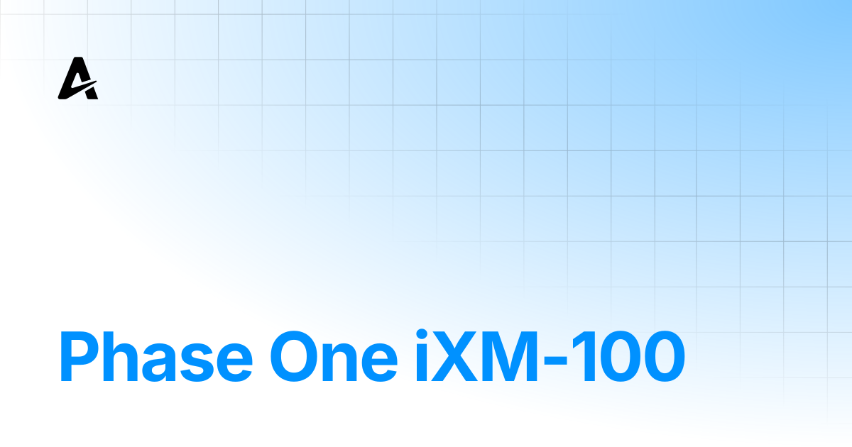 Phase One iXM-100 | Auterion Documentation