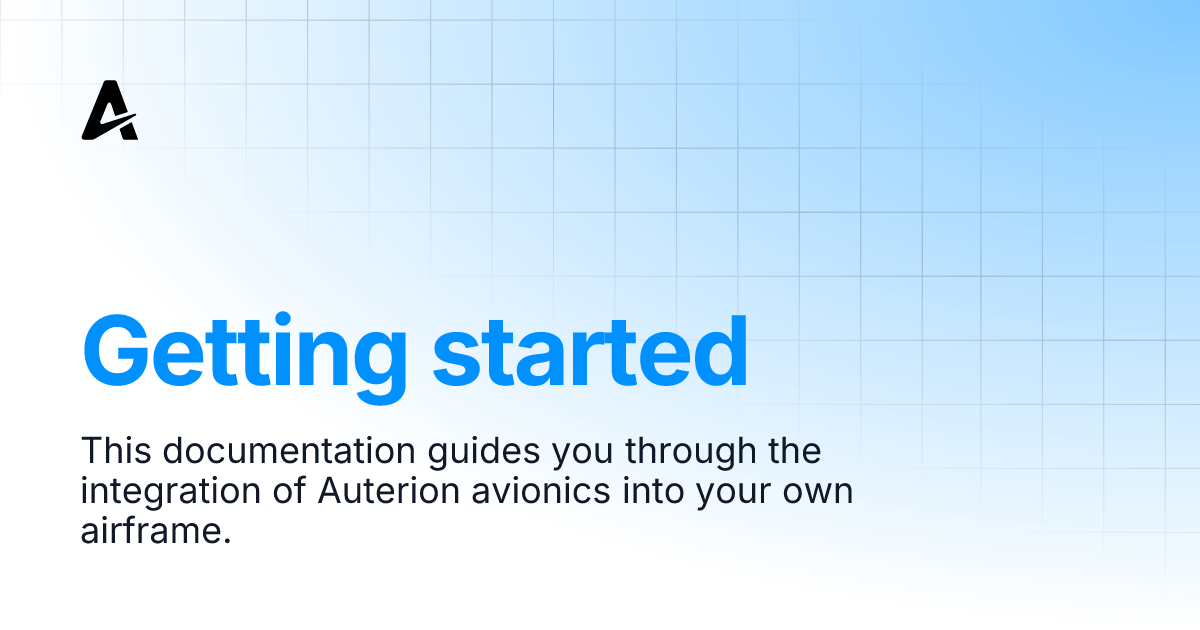 Getting started | Auterion Documentation