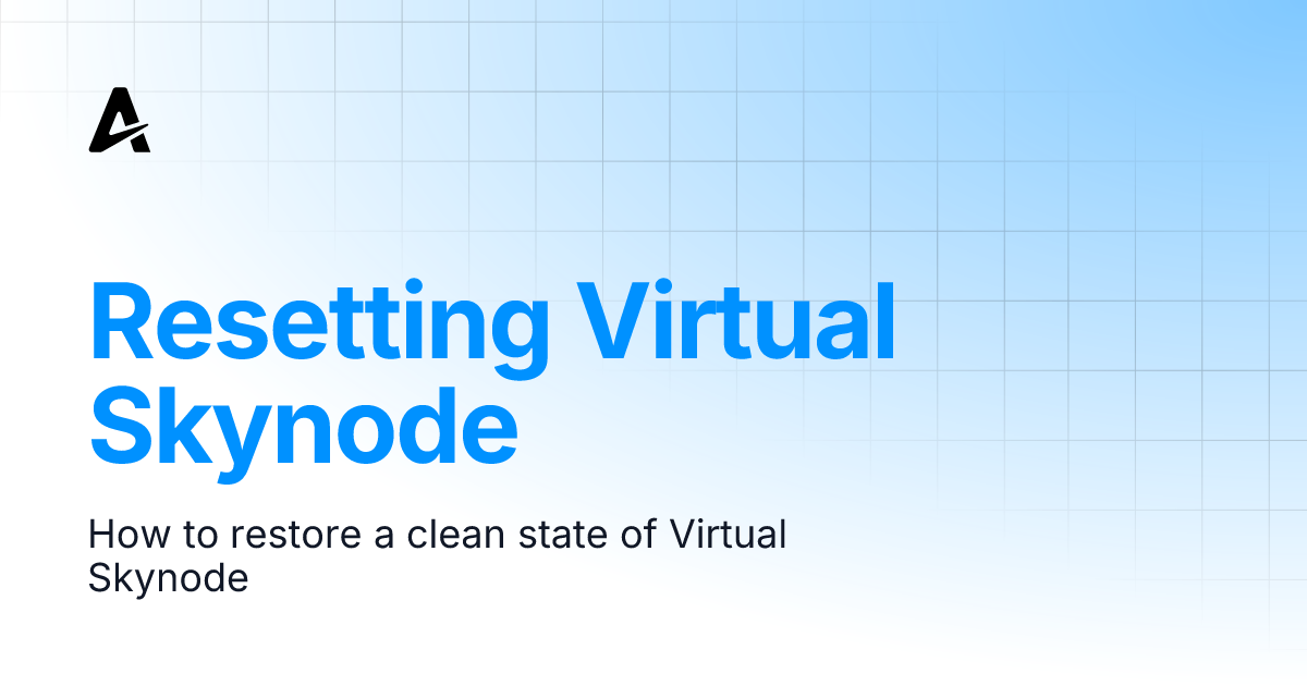 Resetting Virtual Skynode | Auterion Documentation