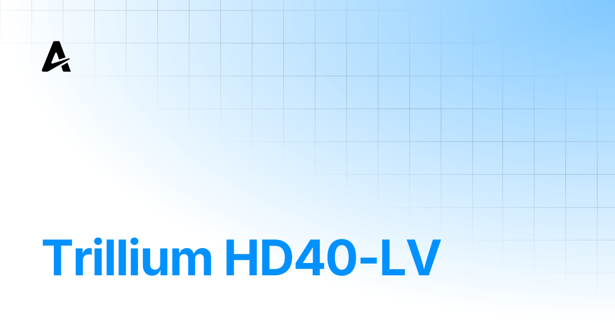 Trillium HD40-LV | Auterion Documentation