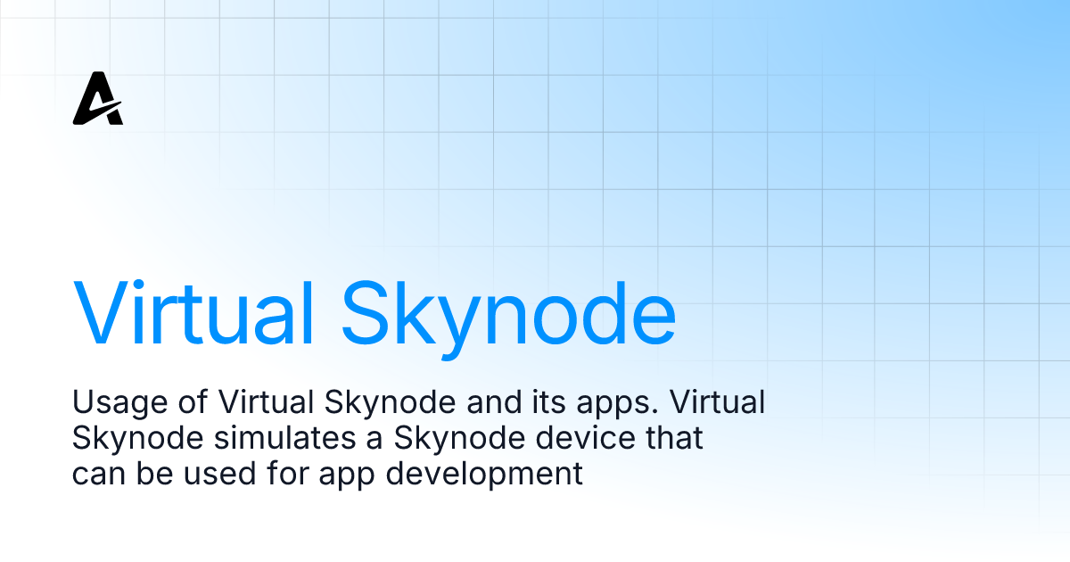 Virtual Skynode | Auterion Documentation