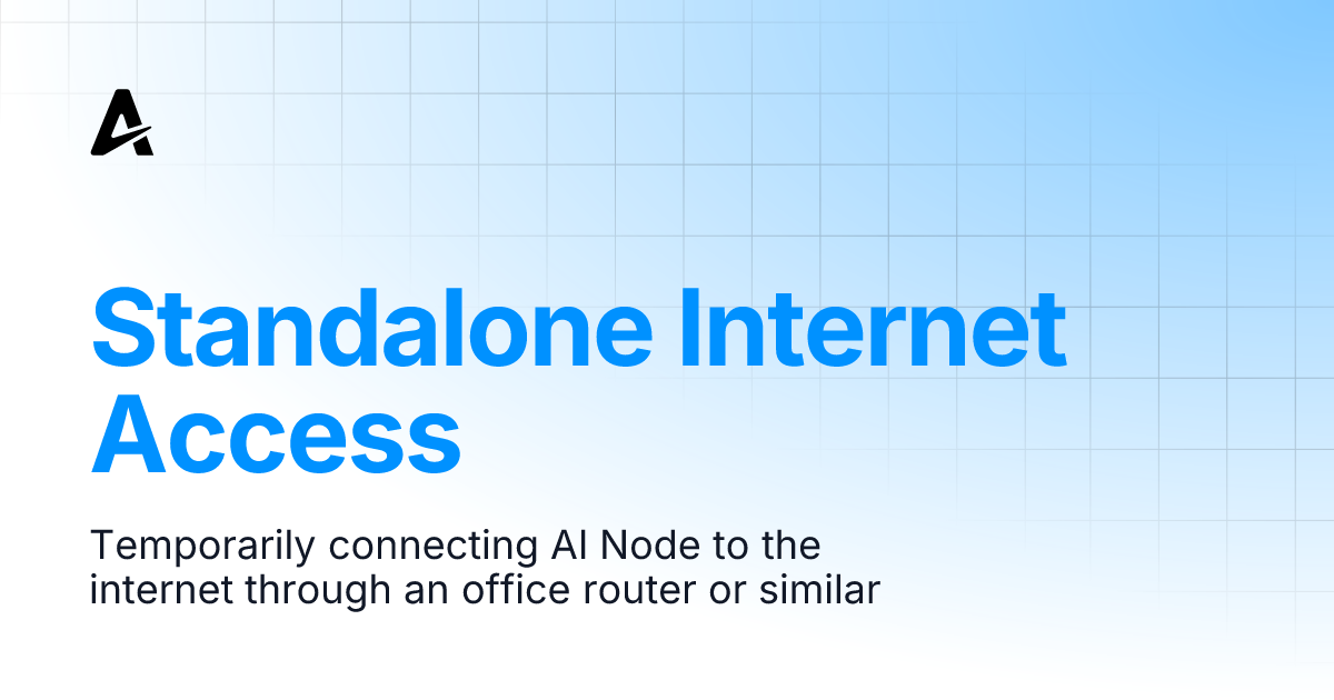 Standalone Internet Access | Auterion Documentation