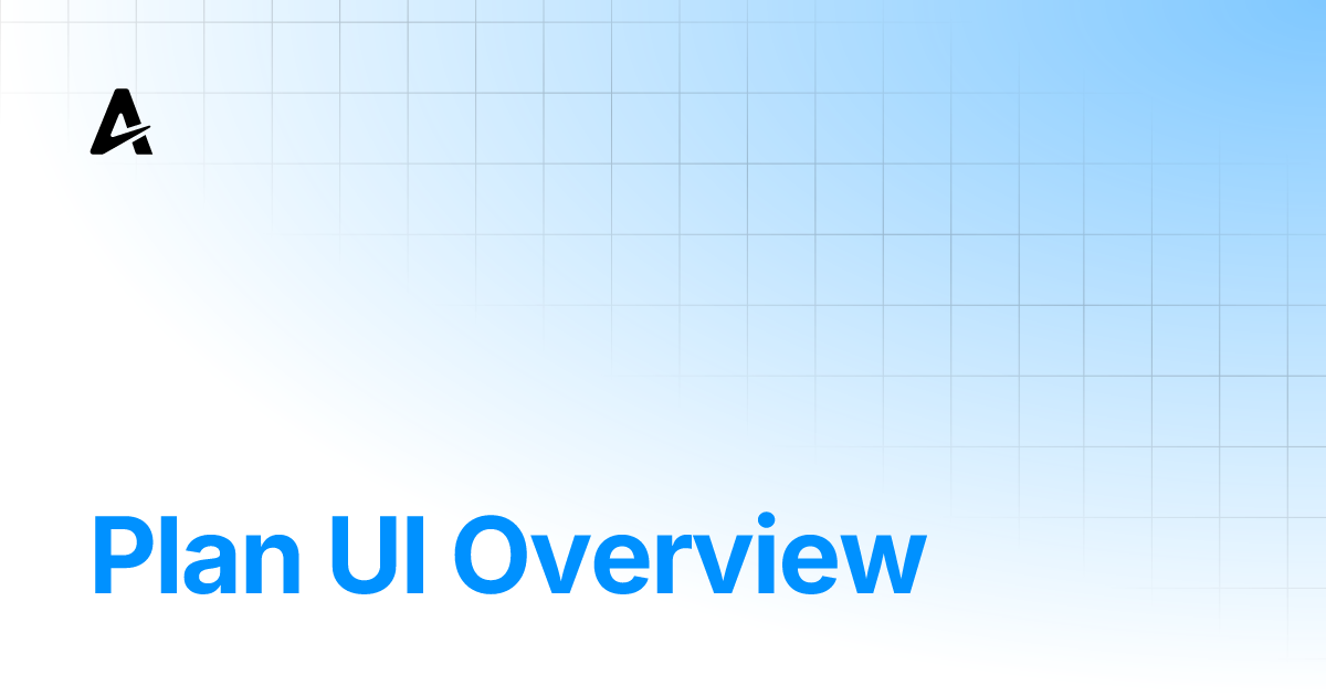 Plan UI Overview | Auterion Documentation