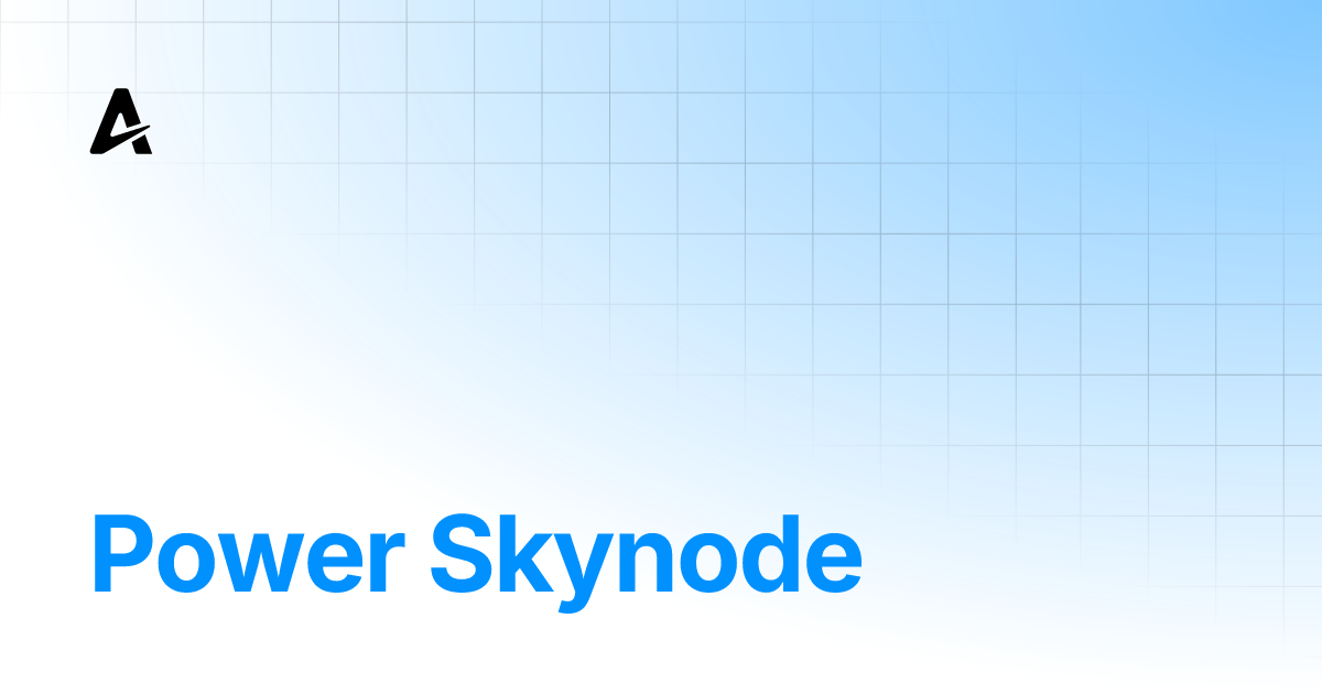Power Skynode | Auterion Documentation
