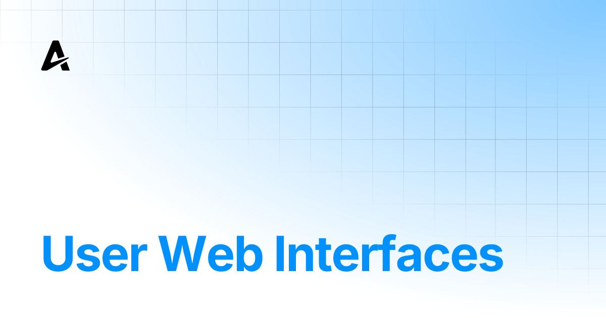 User Web Interfaces | Auterion Documentation