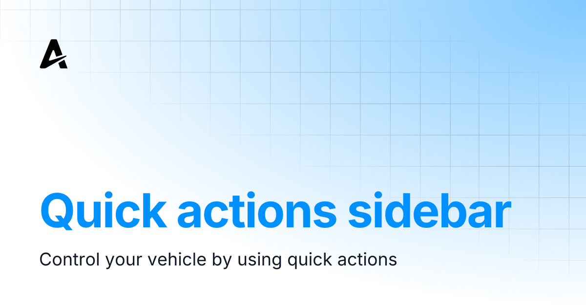 Quick actions sidebar | Auterion Documentation