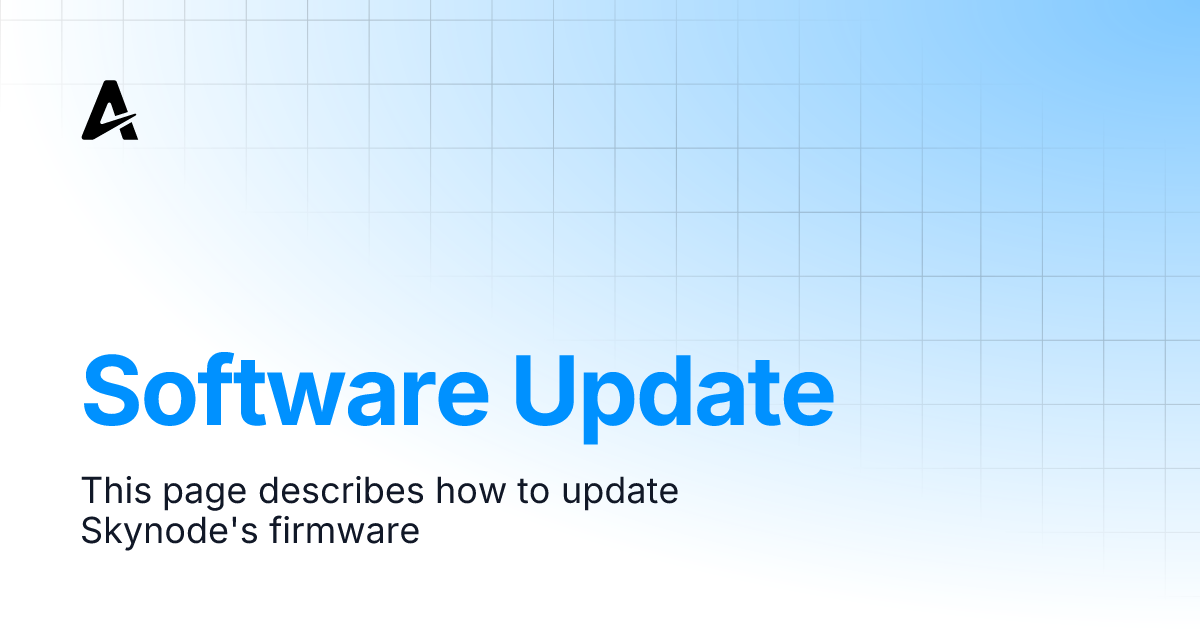 Software Update | Auterion Documentation