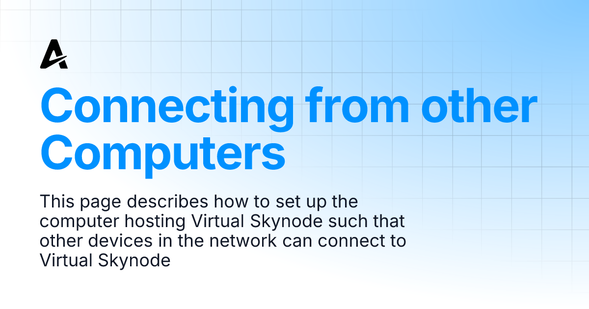 Connecting from other Computers | Auterion Documentation