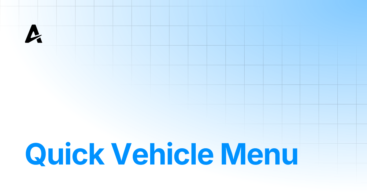 Quick Vehicle Menu | Auterion Documentation