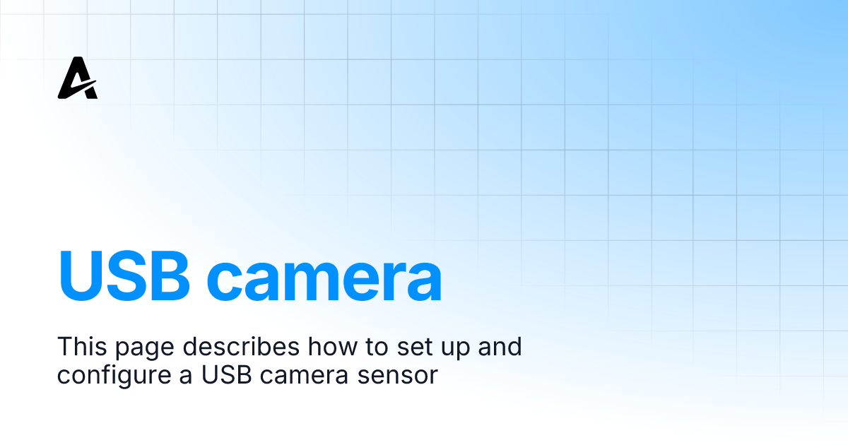 USB camera | Auterion Documentation