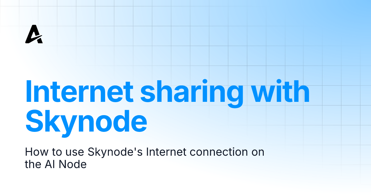 Internet sharing with Skynode | Auterion Documentation