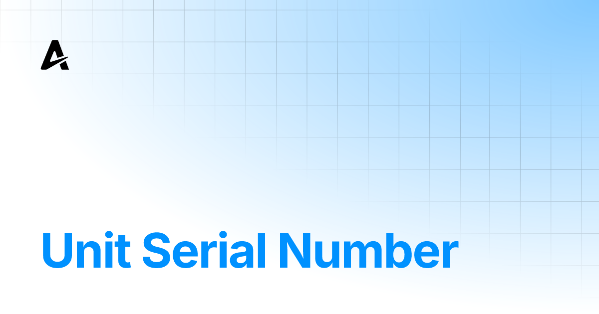 Unit Serial Number | Auterion Documentation