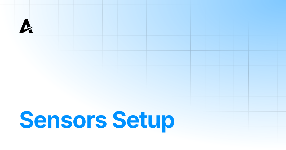 Sensors Setup | Auterion Documentation